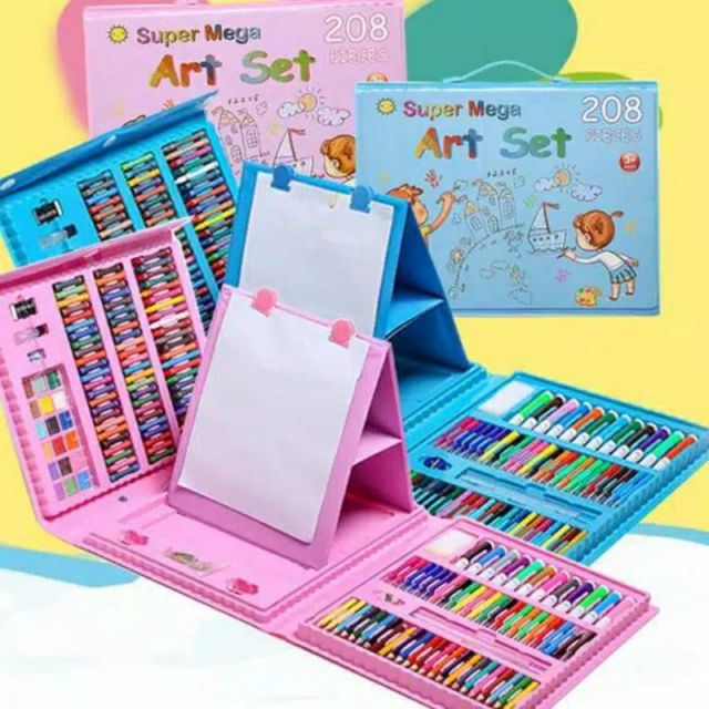 Art set 208 Pcs crayon alat melukis gambar Set Drawing Koper Gulali ... Art set 208 Pcs crayon alat melukis gambar Set Drawing Koper Gulali ...